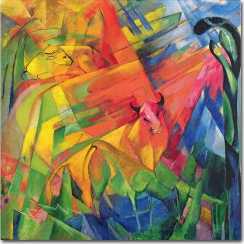 Trademark Fine Art "Animals In a Landscape, 1914" Canvas Art by Franz ...