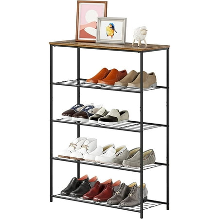 Shoe Rack, Free Standing Shoe Storage Organizer, Large 5-Tier Sturdy ...