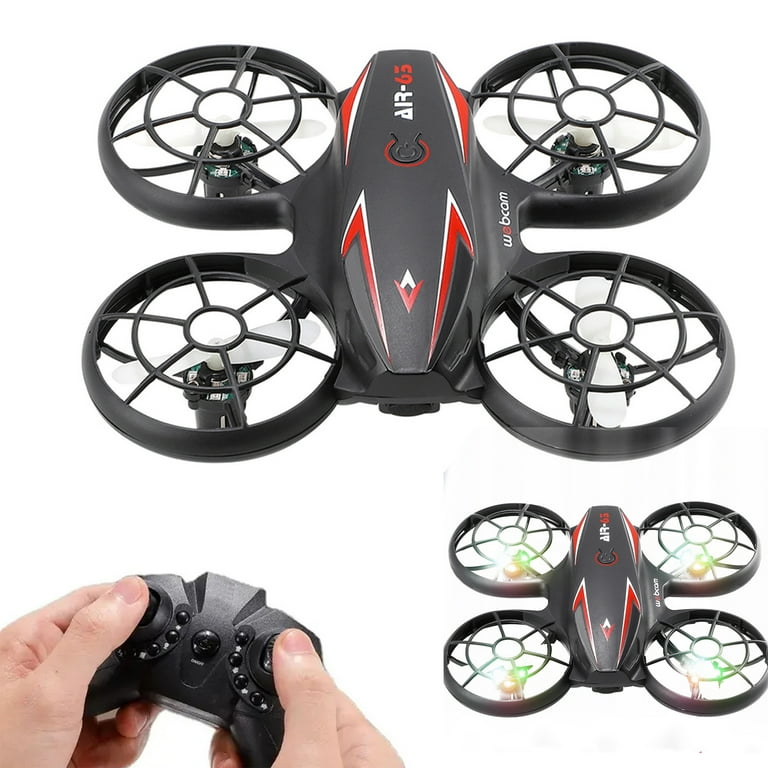 Puseky 2.4GHz Mini RC Glow Up Stunt Drones for Kids RC Drone Aircraft LED Quadcopter for Beginners with Remote Control 360 Flip with Three