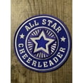 Embroidered "All-Star Cheerleader" Blue/White, Cheerleading Patch, Iron ...