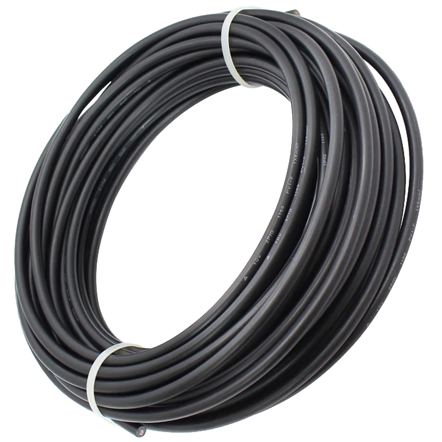 Cable solar 6mm negro SolexBlack6 1Pza 1m C.10 6mm Negro Cable Fotovoltaico. | Walmart en línea
