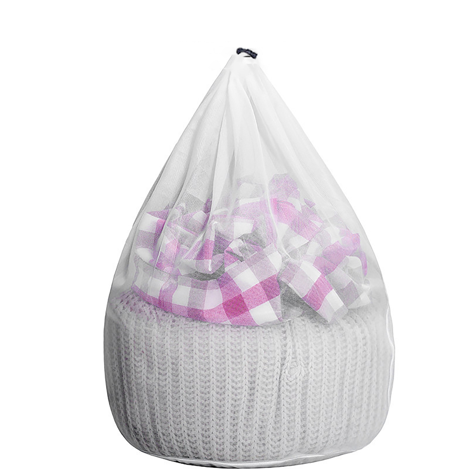 Bobasndm Mesh Wash Bag Solid Color Anti-Pilling Mesh Wash Bag Tear ...