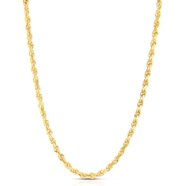 Primal Gold 10 Karat Yellow Gold 0.80mm Diamond-cut 16-inch Cable Chain ...