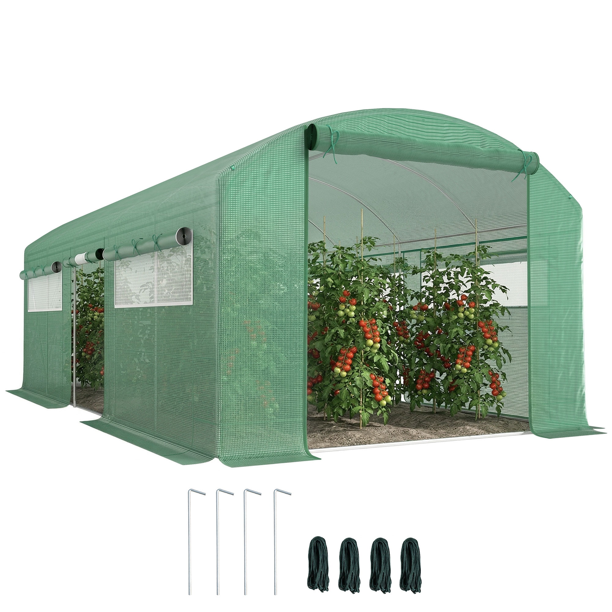 Click here for Outsunny 19.5 X 10 Tunnel Greenhouse Green House W... prices