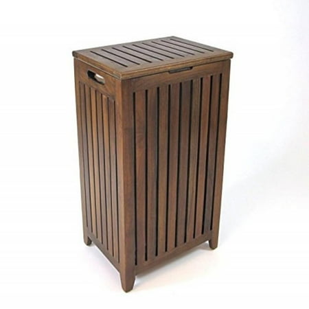 Genuine Teak Apartment Hamper with Laundry Bag Teak - Walmart.ca
