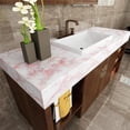1 roll of self-adhesive pink marble wallpaper, detachable, waterproof ...