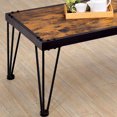 Furniture of America Duvall Metal Rectangle Coffee Table, Black ...