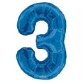 Giant Blue Number 3 Foil Balloon 34" - Walmart.com