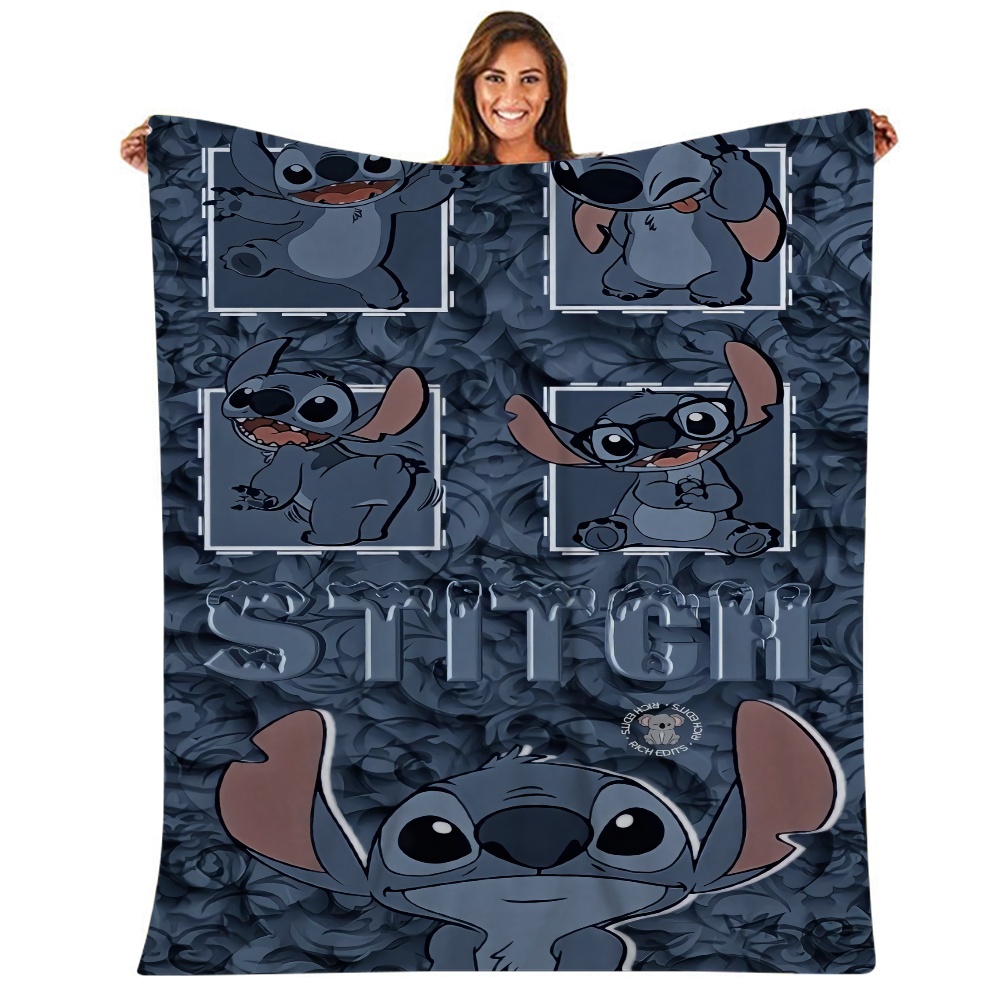 Lilo & Stitch Cartoon Blanket for Couch Sofa Bedding Room Decor ...