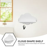 LEORX 1pc No Drill Wooden Cloud Shelf Floating Wall Baffle for Home ...