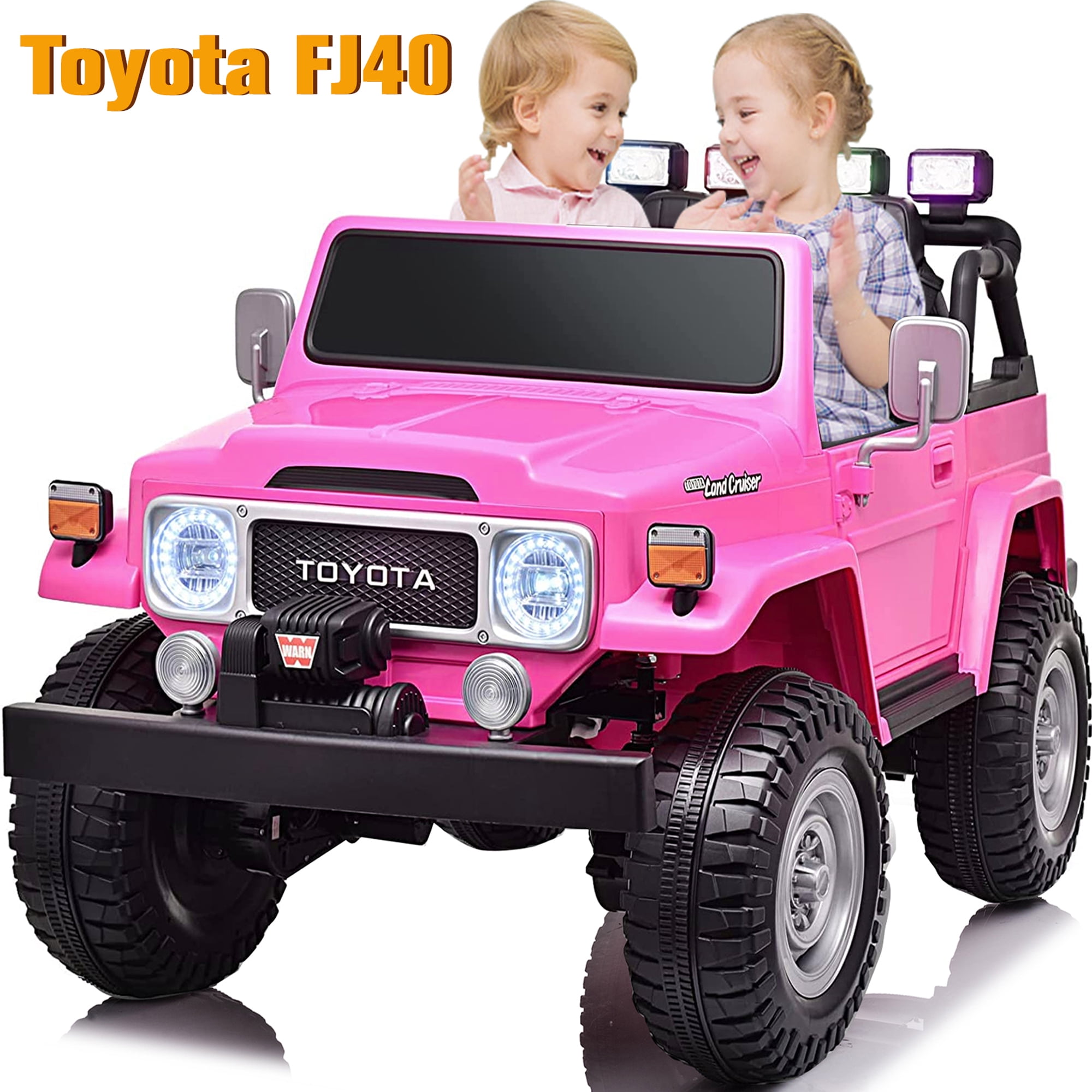 2 Seater 24V Ride on Car, Licensed Toyota Land Cruiser FJ40 Electric ...