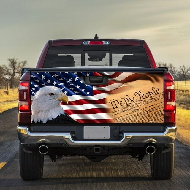 We The People Patriot Truck Tailgate Decal Sticker Wrap - 58x24 in ...