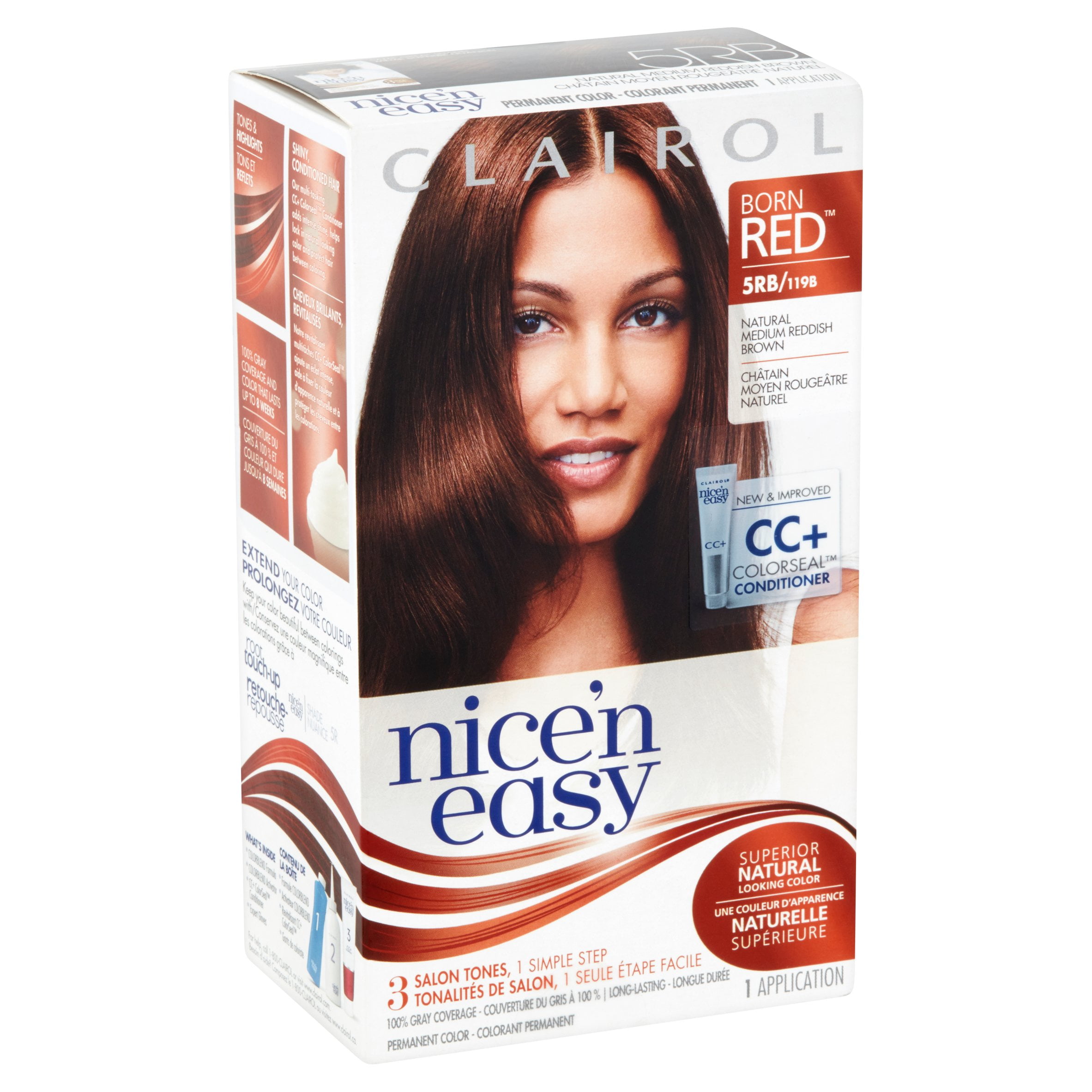 Buy Clairol Nice 'n Easy Born Red Permanent Hair Color, 5RB/119B ...