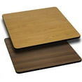 42" Square Walnut Laminate Table Top With Table Height Round Base ...