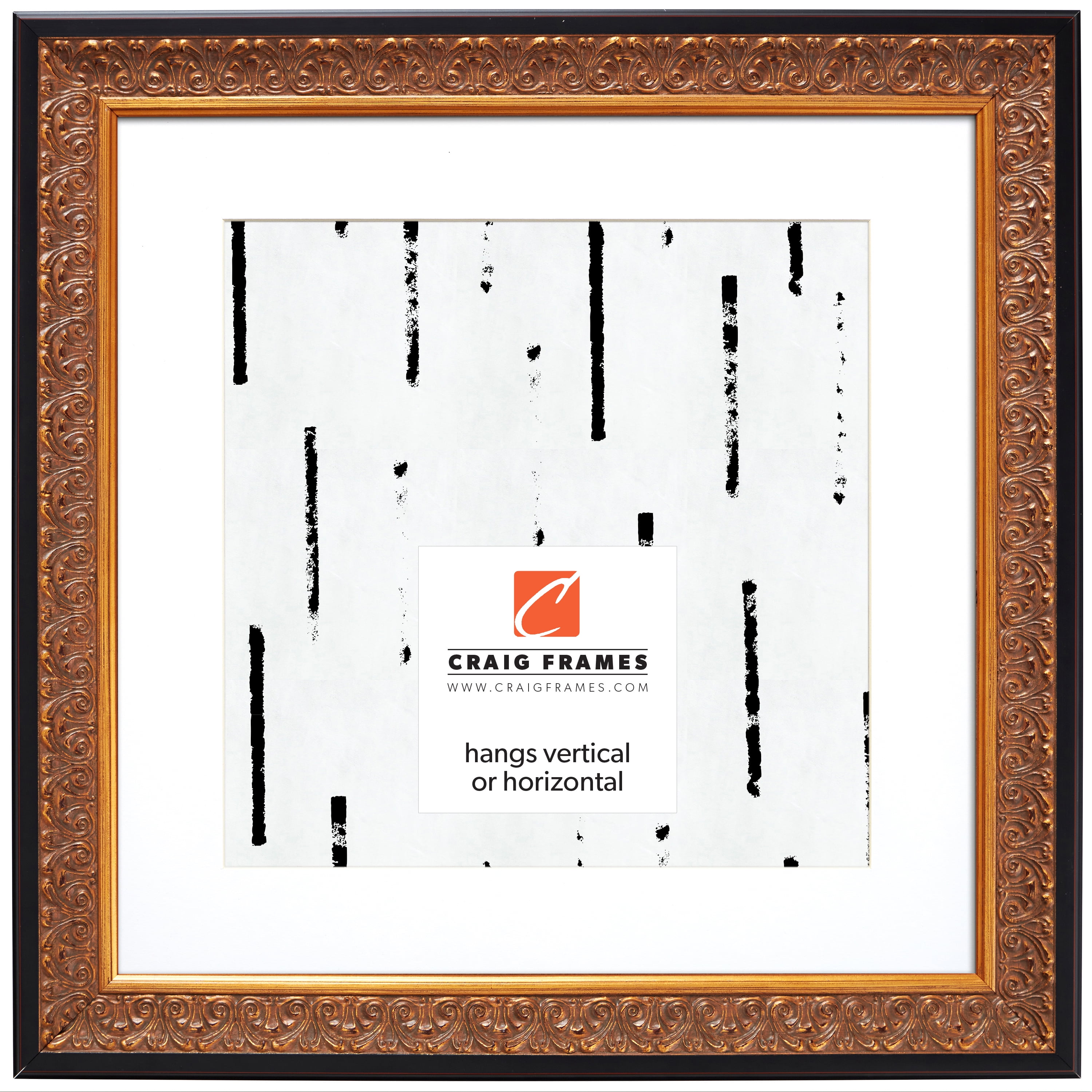 Craig Frames Furio, 20x20 inch Picture Frame Matted for a 16x16 Photo ...