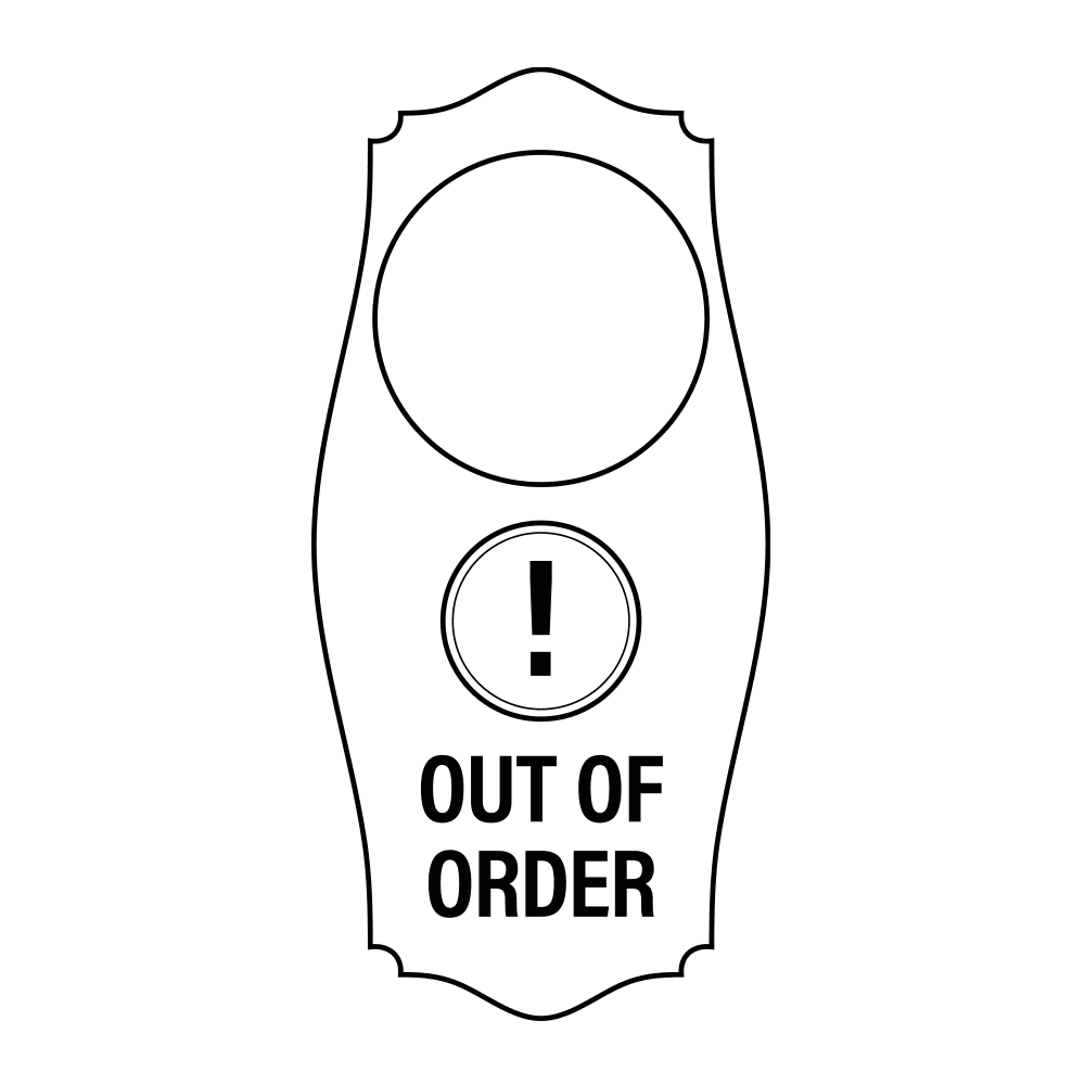 Signs ByLITA Out of Order Door Hanger - White, 4" x 8" - Walmart.com
