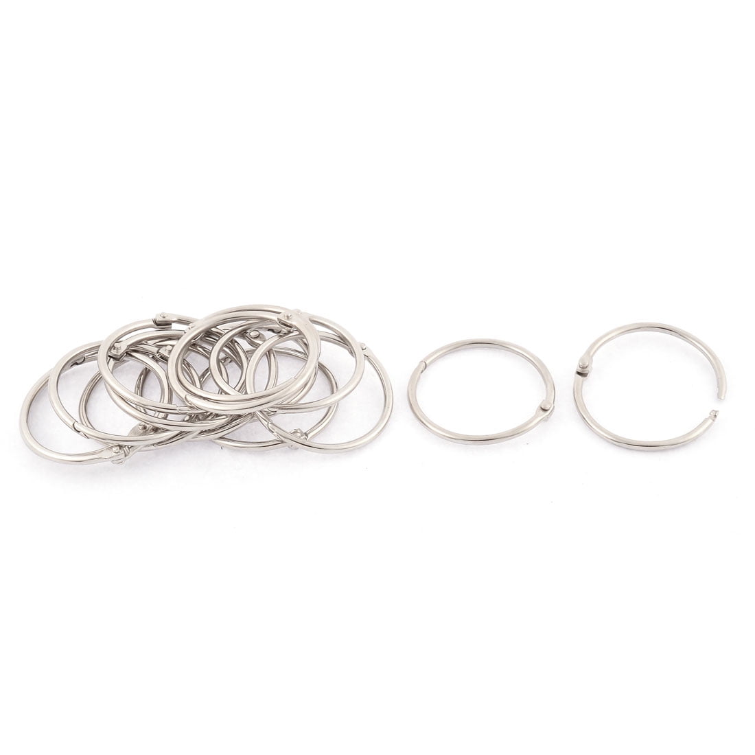 Unique Bargains Paper Book Files O Shaped Loose Leaf Rings Keyring 40mm ...