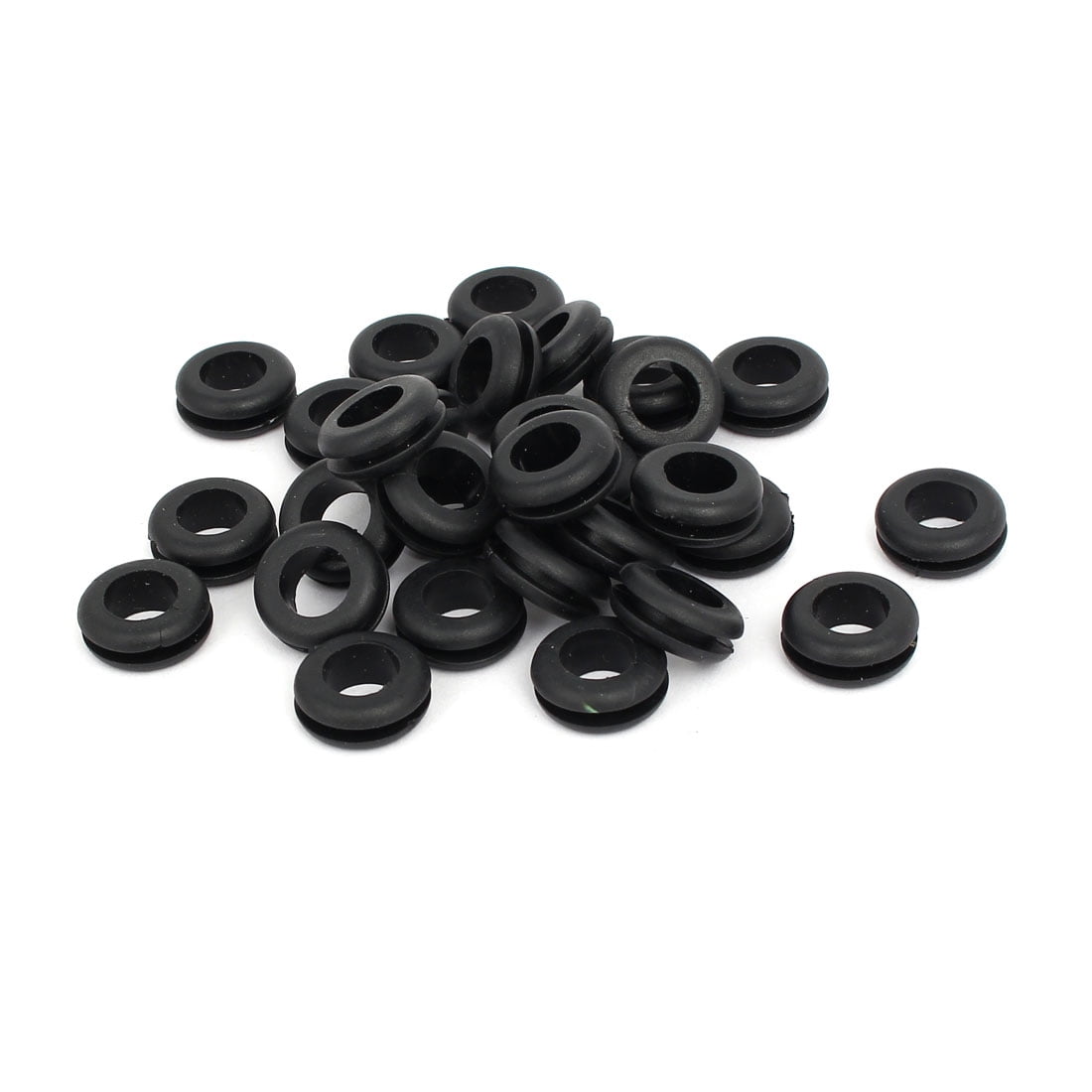Rubber Ring Sealing Grommet Electrical Wiring Gasket Black 10mm Inner ...