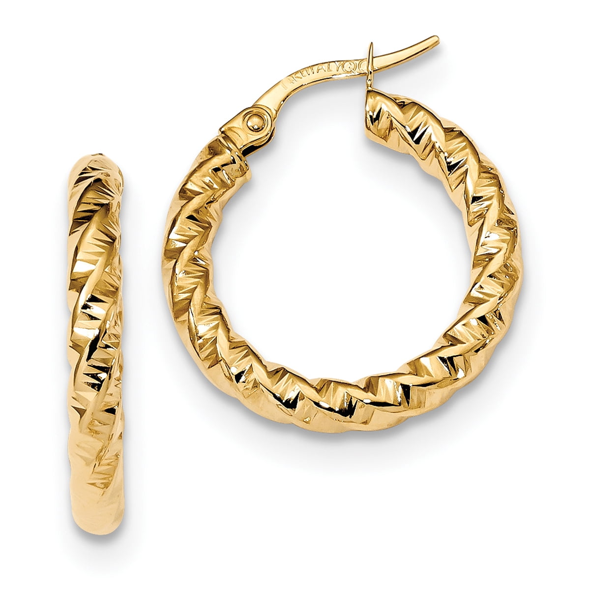 Primal Gold Primal Gold 14 Karat Yellow Gold Polished 3mm Twisted