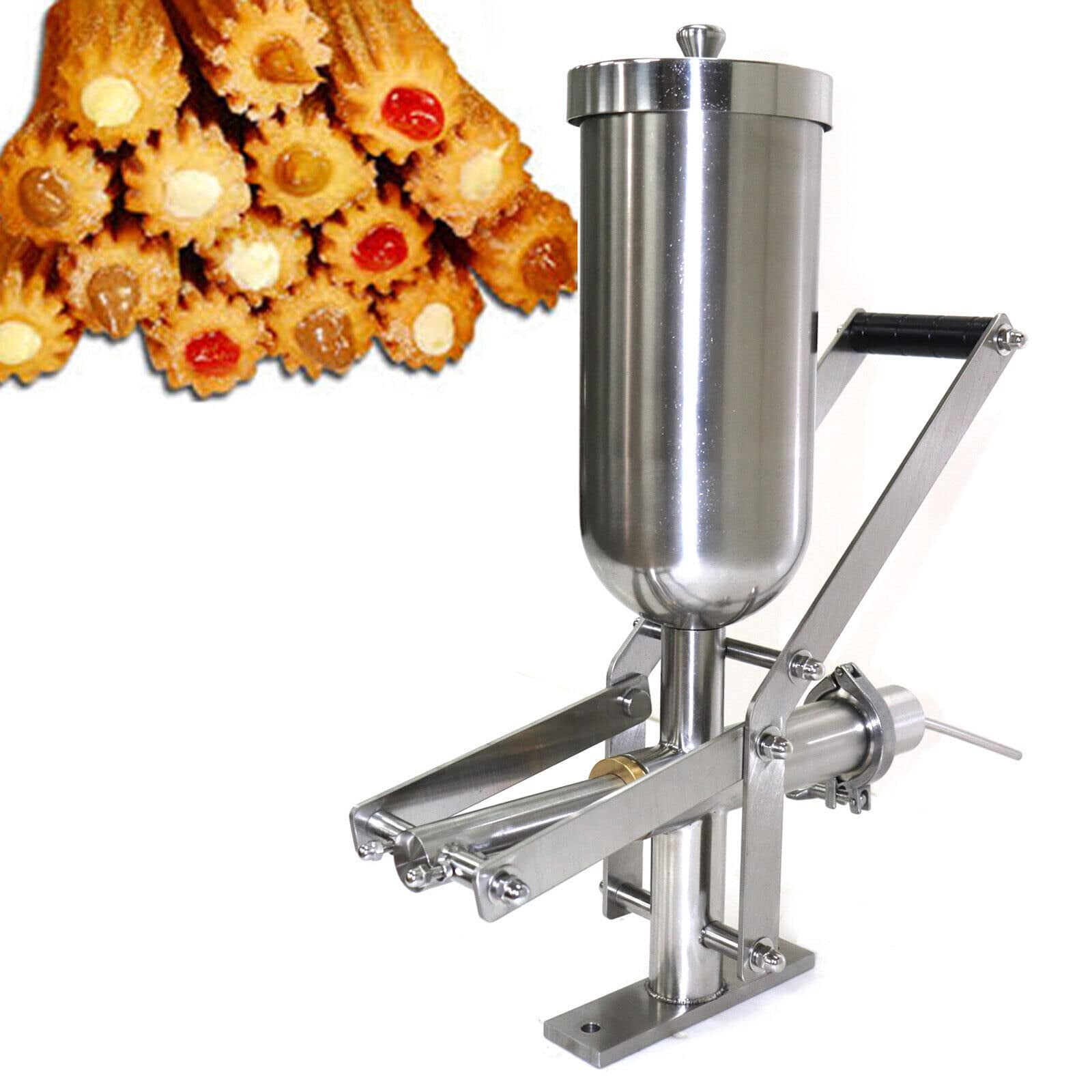 5L Stainless Steel Donut Filler, Donut Churros Manual Filler Injector ...