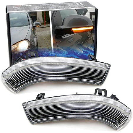 Clear Lens Dynamic Sequential Blink/Flow Full LED Side Mirror Turn ...