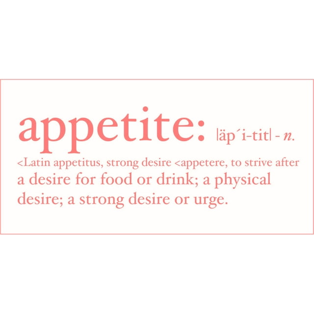 Appetite Definition Vinyl Decal - Medium - Pink - Walmart.com