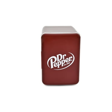 Dr Pepper Electric Beverage Refrigerator, Portable 6-Can Mini Fridge ...