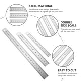 FRCOLOR ruler 3Pcs Measuring Ruler Steel Straight Rulers Multi use ...