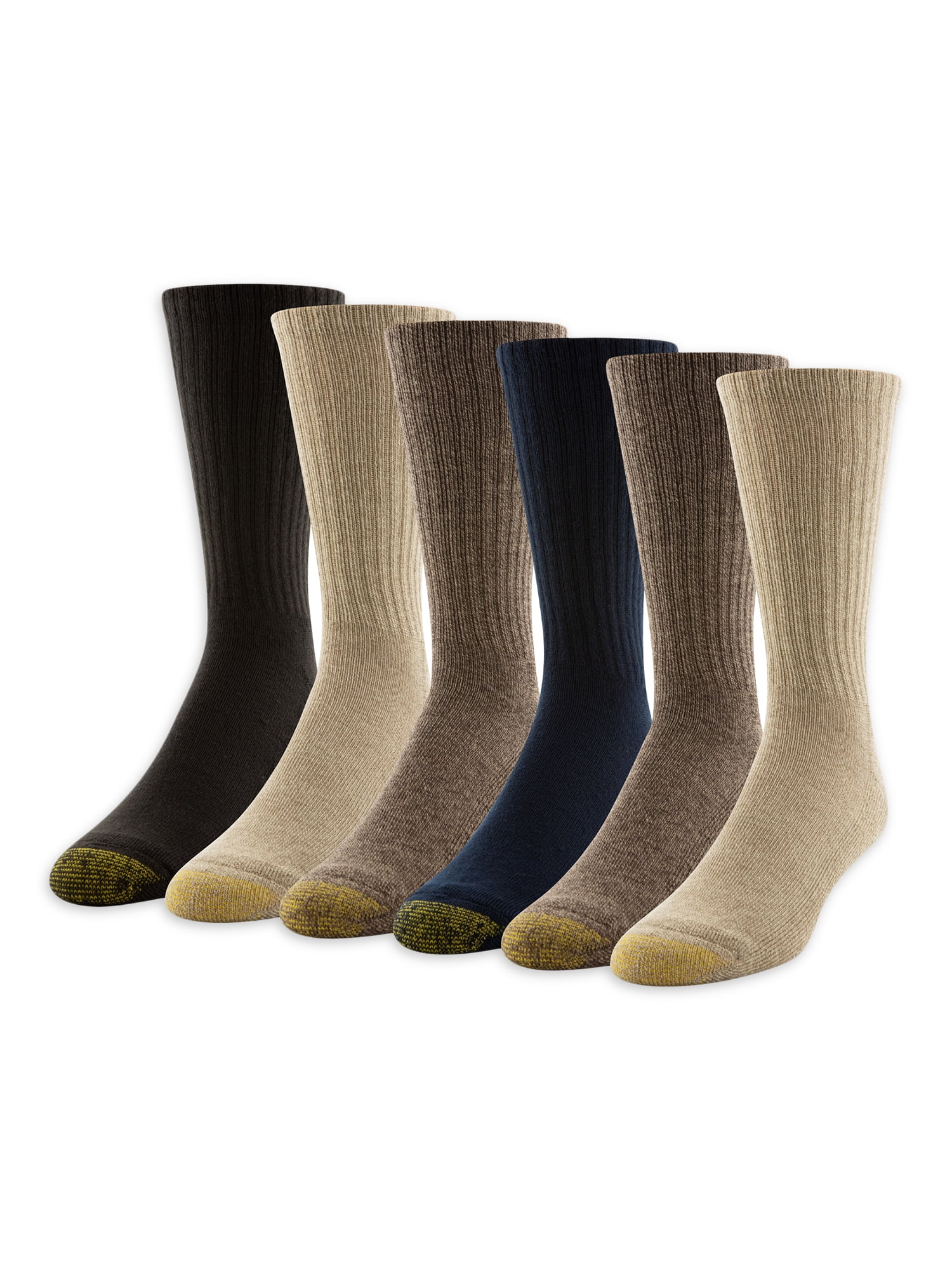 GOLDTOE Edition Men's Casual Cushion Crew Socks, 6-Pack - Walmart.com