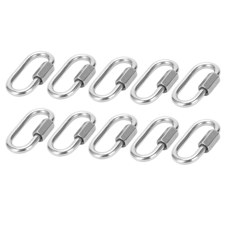 ANGGREK Threaded Carabiner,10Pcs Quick Link Connector Chain Locking ...