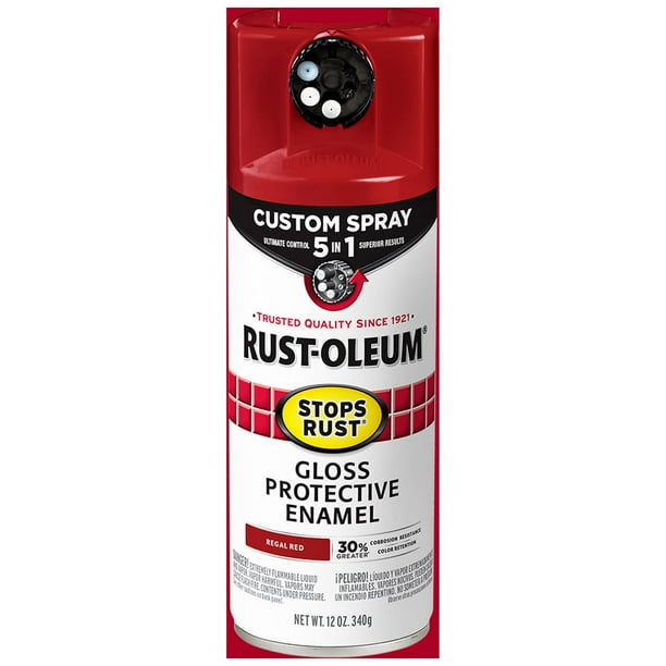 Regal Red, Rust-Oleum Stops Rust Custom Sprays 5 in 1 Gloss Spray Paint ...