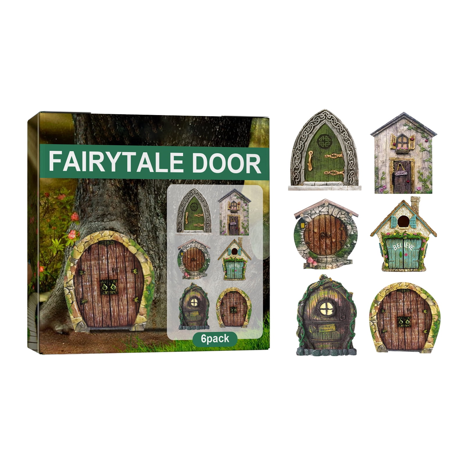 Garden Decoration Fairy Tale Gate Garden Tree Decoration Wooden ...