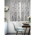 Birch Trees Sheer Curtains 63 Inch Length 2 Panels Set, Forest Vintage ...