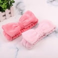 Soft Headbands for Washing Face Bow Knot Coral Fleece Hairband Elastic ...