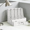 4 Tier Desk File Organizer with Removable Pen Cup, Letter Tray Rack for ...