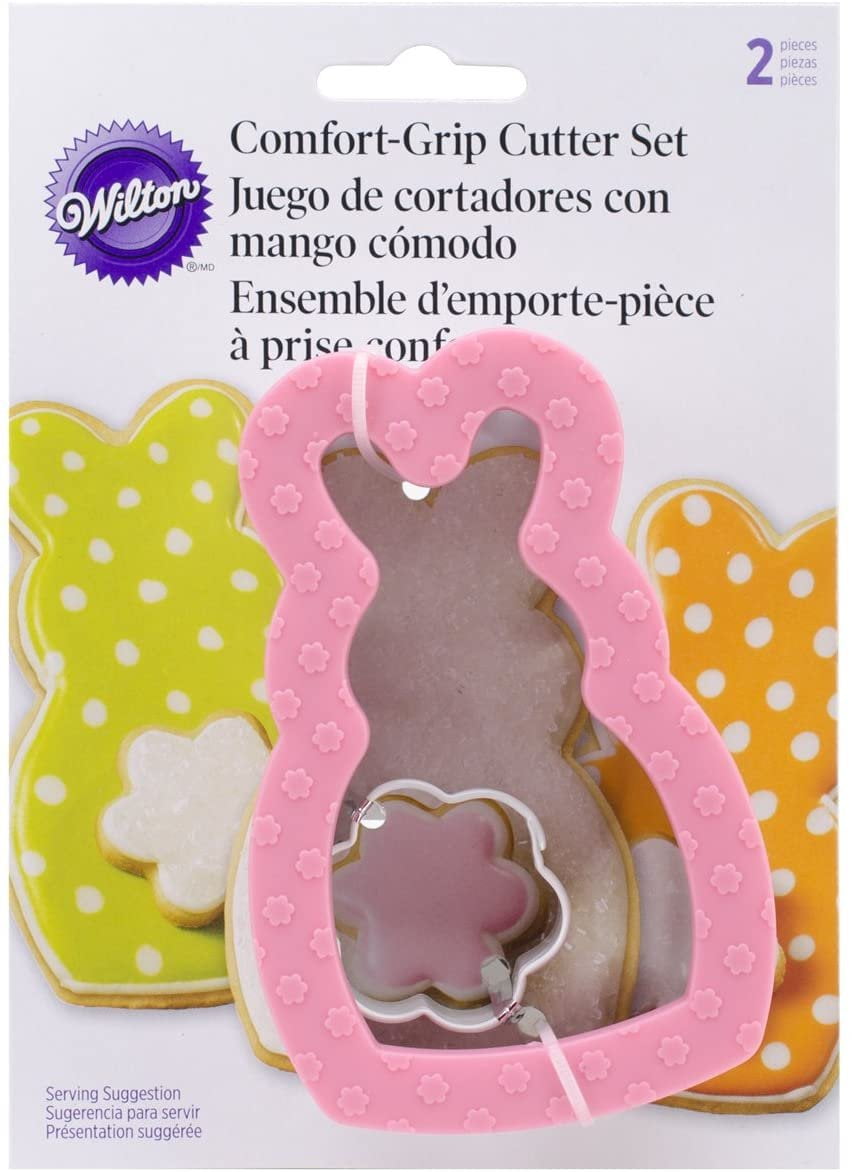 Wilton Comfort Grip Bunny with Mini Flower Cookie Cutters, Set of 2 ...