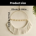 Beads and Handwoven Cotton Tassels Wall Art Large Round Frame Wall ...