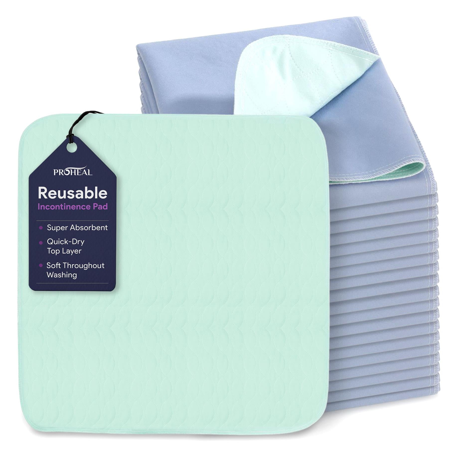 ProHeal Reusable Underpads - Moderate Absorbent Bed Pads, Wicking ...