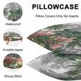Outdoor Pillow Cover 20x12inch Set of 2, Summer Pink Flamingo Palm Leaf ...