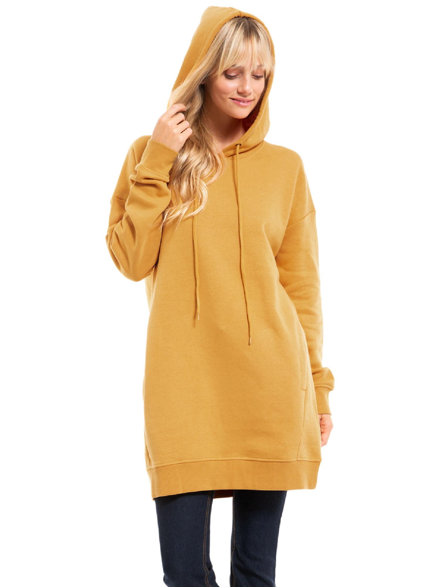 Made By Olivia Womens Casual Oversized Long Sleeve Fleece Hoodie