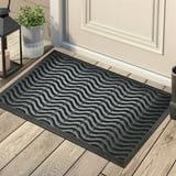 A1HC First Impression Wavy 100% Rubber Clean Step Scraper Doormat 60" L ...