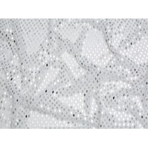 Minerva Sequin Stretch Power Net Mesh Fabric White & Silver - per yard ...
