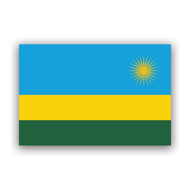 Rwandan Flag Sticker Decal - Self Adhesive Vinyl - Weatherproof - Made ...
