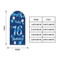 1Pcs Blue 16th Birthday Arch Backdrop Cover, Milk Silk Double-Sided ...