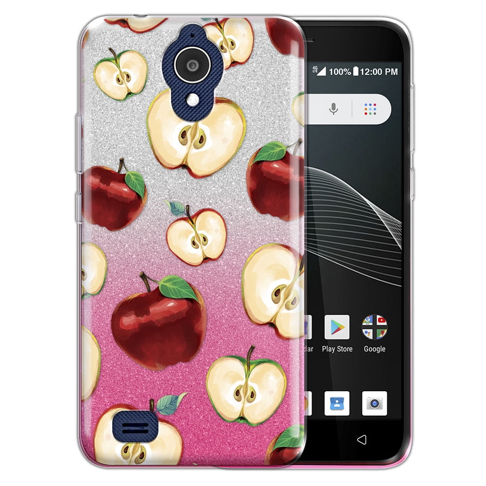 FINCIBO Silver Pink Gradient Glitter Case, Sparkle Bling TPU Cover for ...