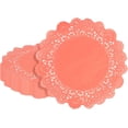 100 Pack 8 Inch Red Lace Paper Doilies Disposable Round Table Decor ...