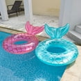 Tbslaqlo Inflatable Pool Float Tail Shaped Pool Swimming Float Tube Ring Floatie Water Fun