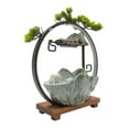 Miumaeov Tabletop Water Fountain Indoor Fake Plants Waterfall Zen Feng ...