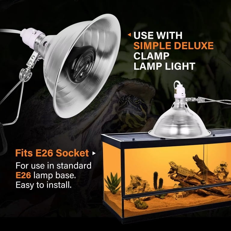 Simple Deluxe 25w 2pack Mini Ceramic Heat Emitter Reptile Heat Lamp