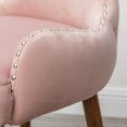 Lindale Contemporary Velvet Upholstered Nailhead Trim Accent Chair
